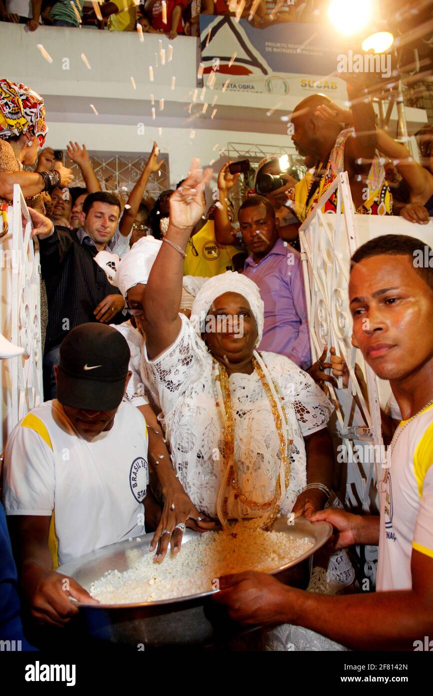 salvador, bahia / brazil - february 9, 2013: member of the Bloco Ile ...