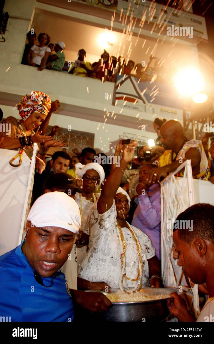 salvador, bahia / brazil - february 9, 2013: member of the Bloco Ile ...