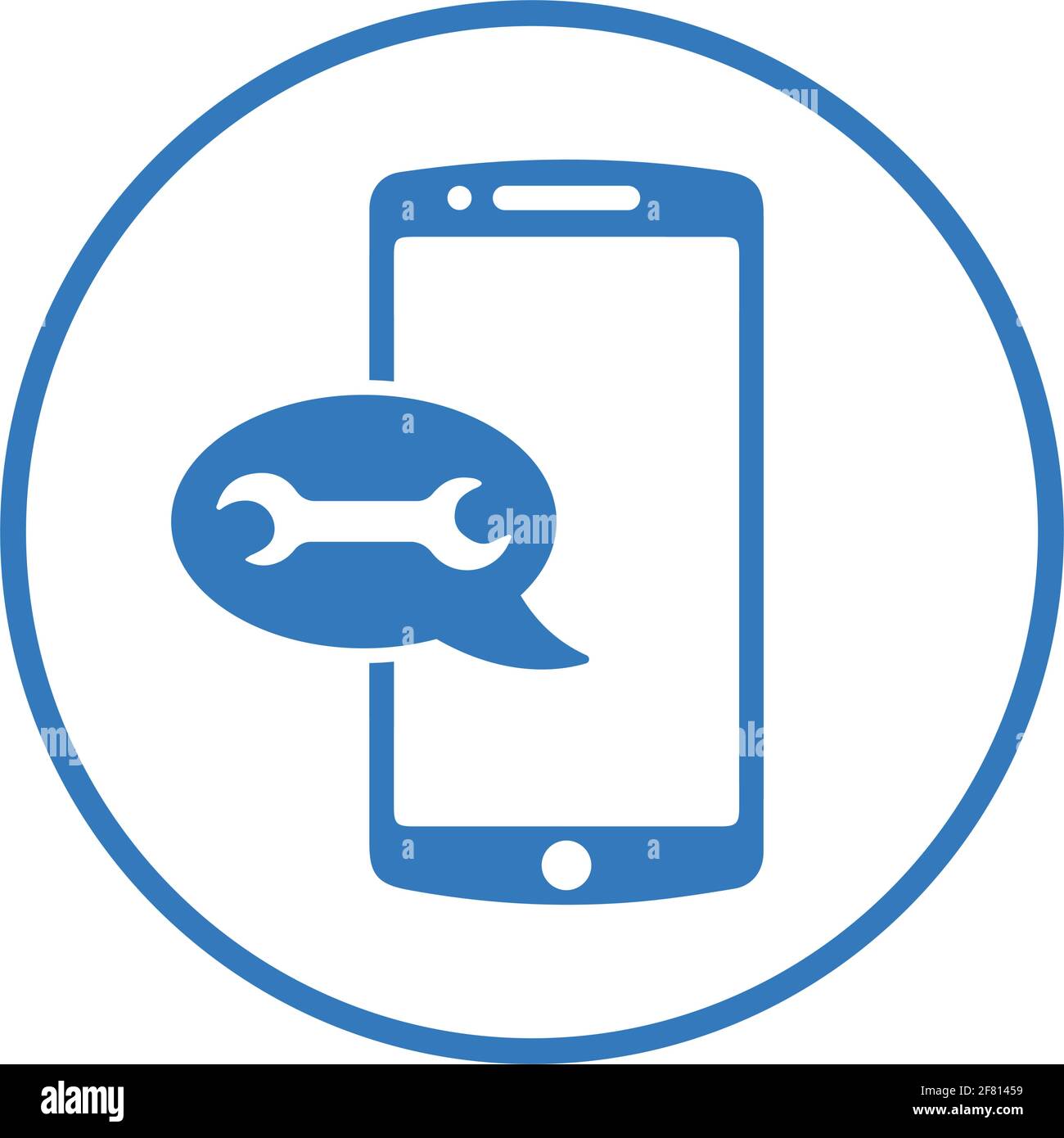 Maintenance service message icon. Fully editable vector illustration ...