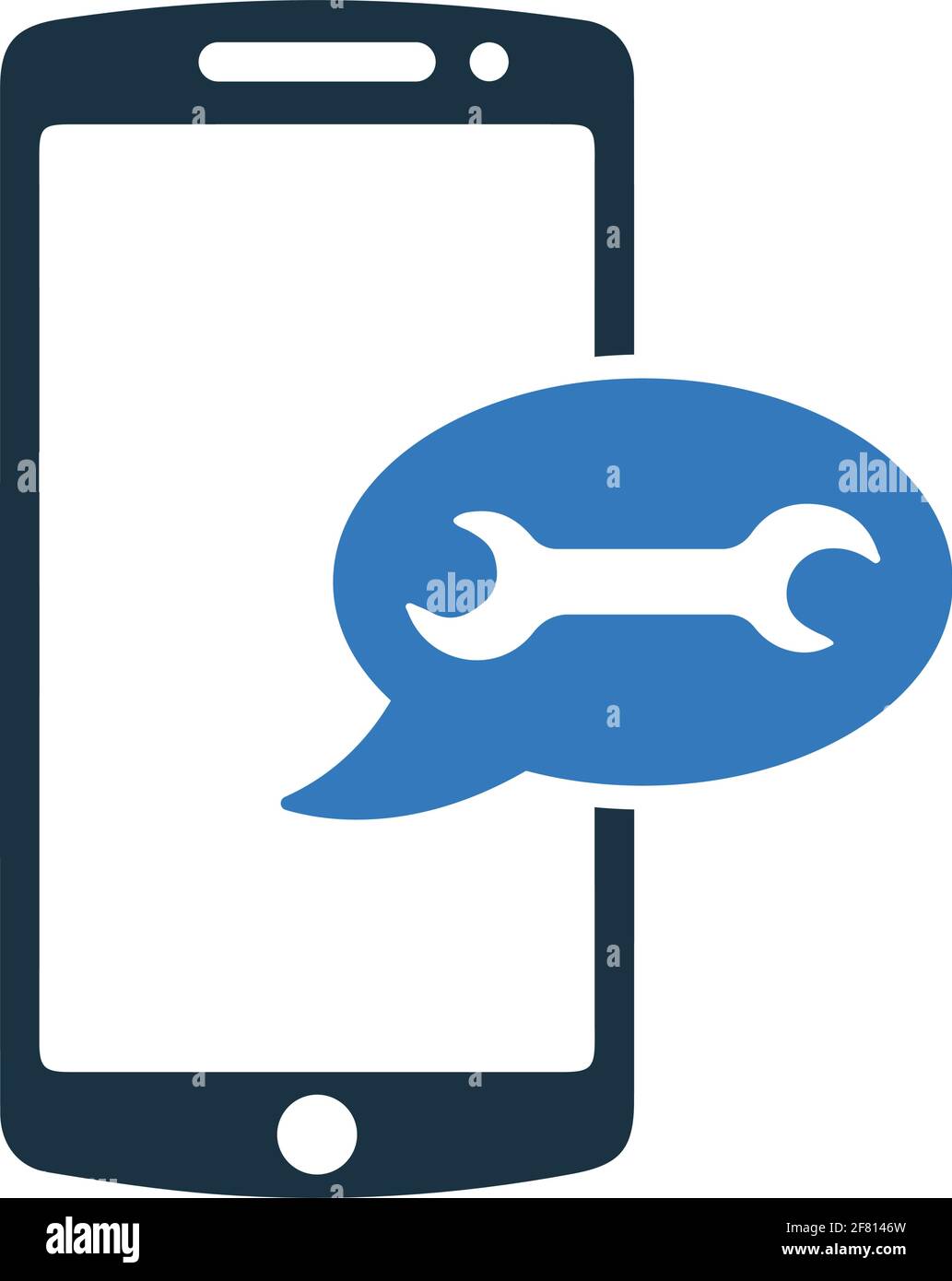 Maintenance service message icon. Fully editable vector illustration ...