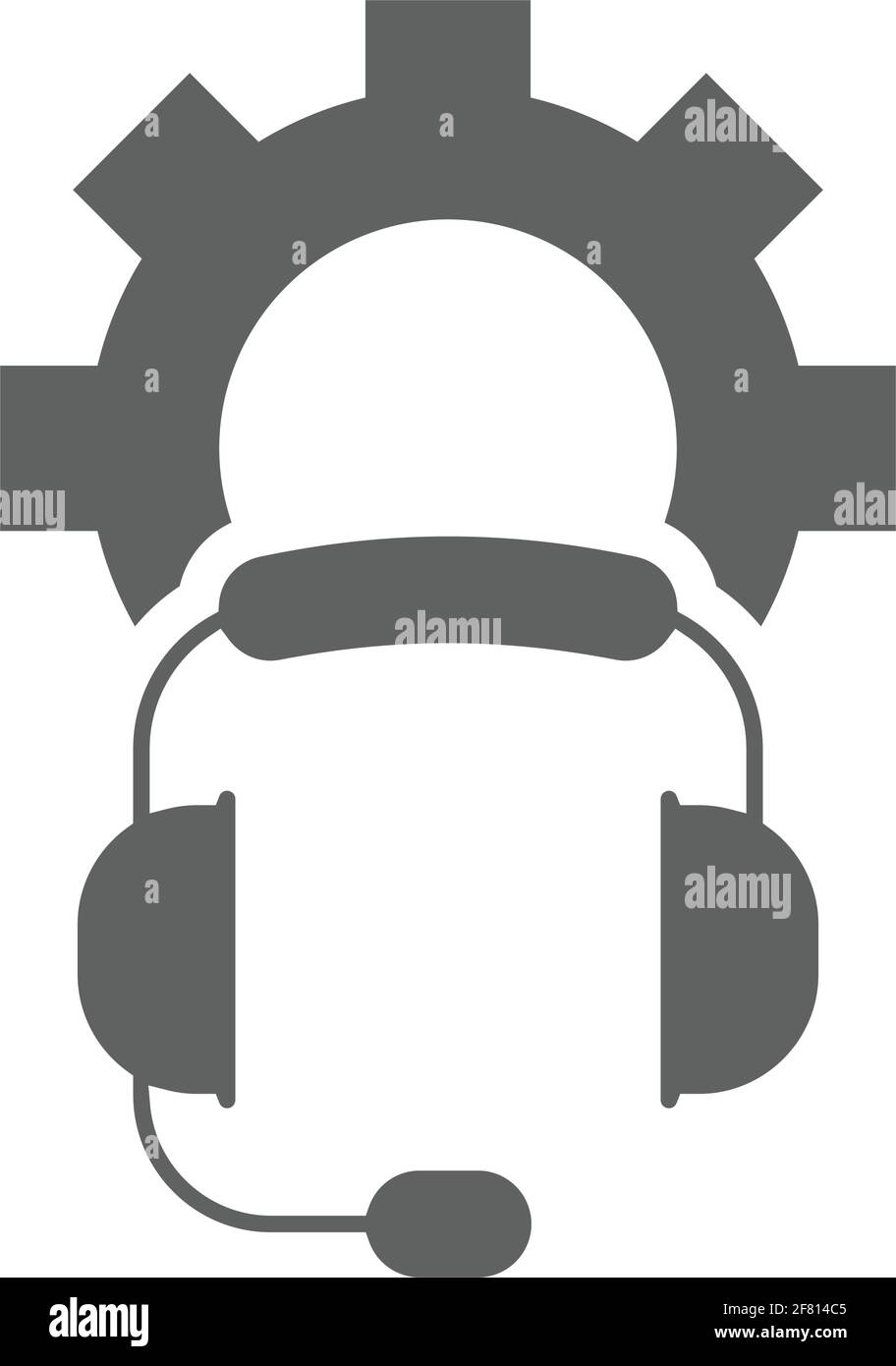 Headset control, configuration, audio settings icon is isolated on ...