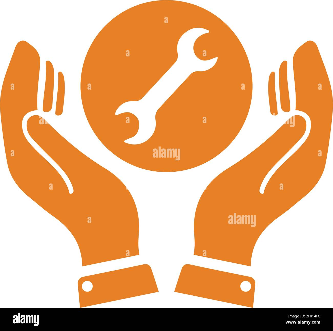 Maintenance care, repair service tools icon is isolated on white ...