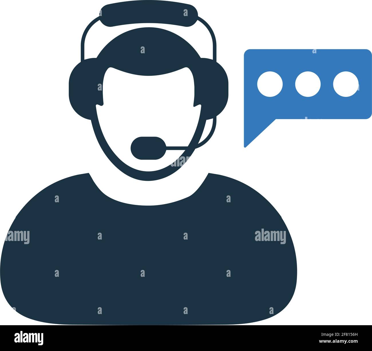 Service operator, call center, customer support icon - Well organized ...