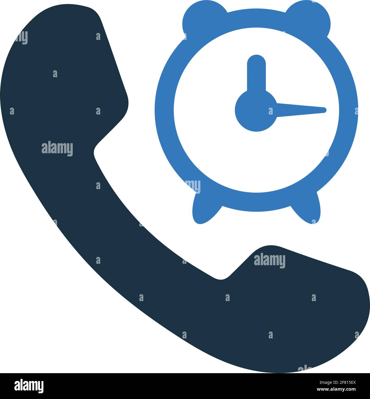 Phone alarm icon outline Cut Out Stock Images & Pictures - Alamy
