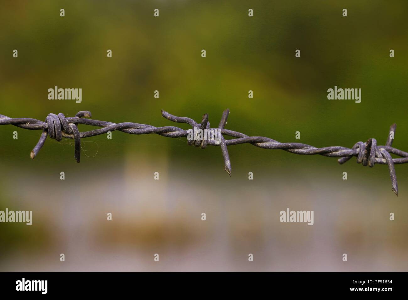 steel chain with spike fence for the safety and security purpose Stock ...