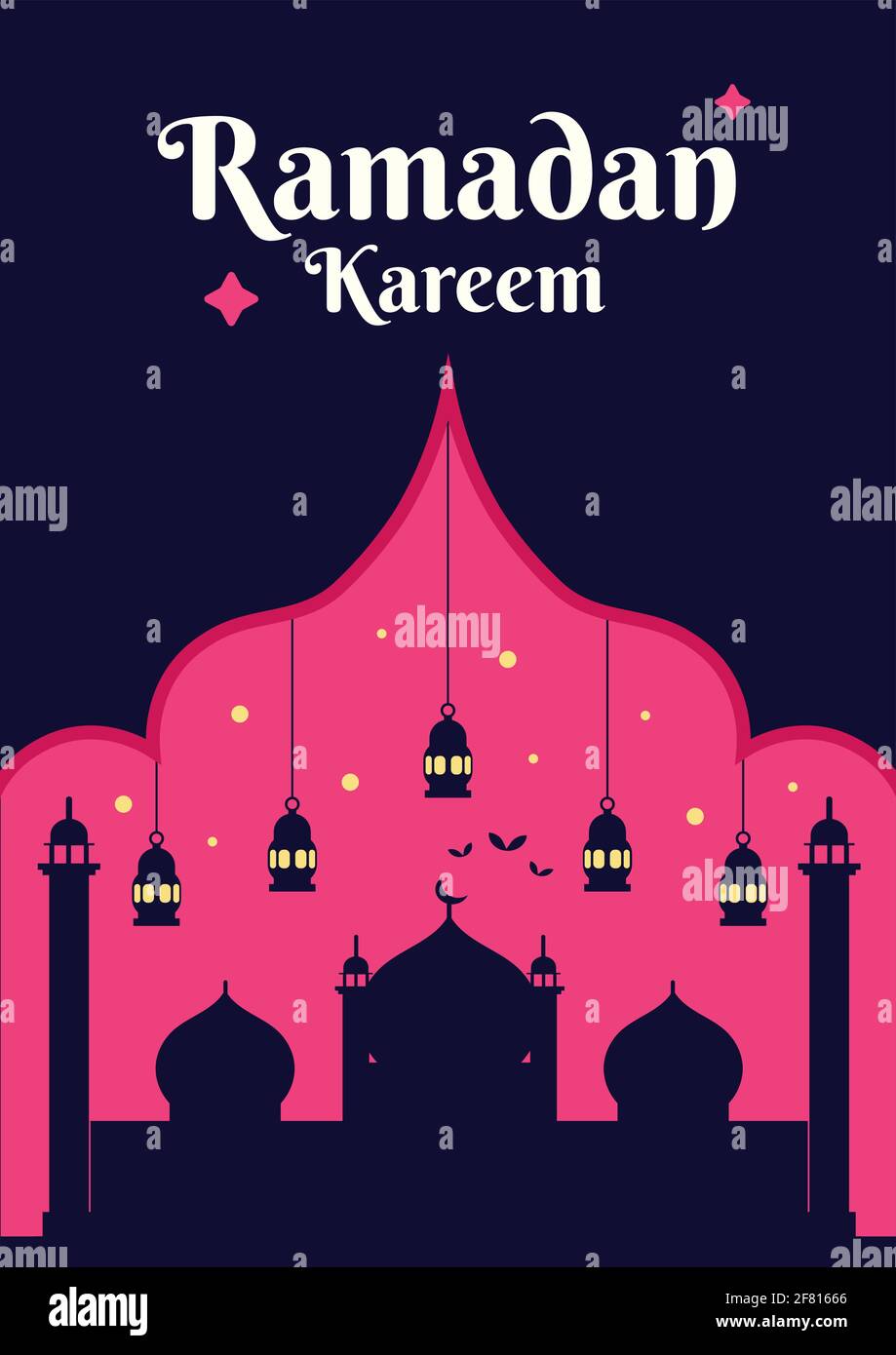 Ramadan Kareem poster design template, ramzan greeting card vector ...