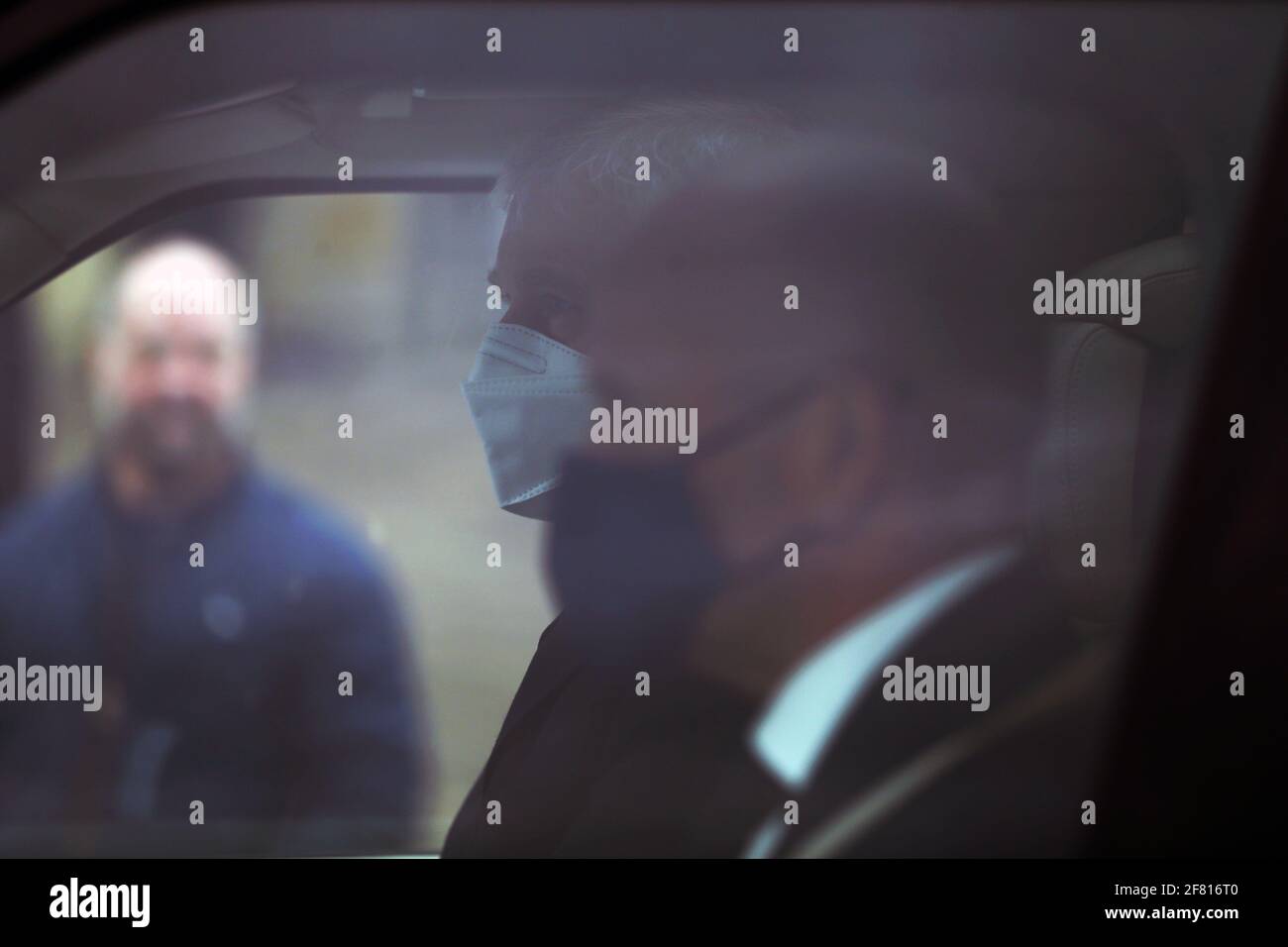London, England, UK. 10th Apr, 2021. Prince Andrew leaves Windsor ...