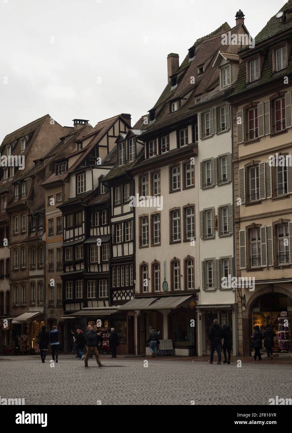 Charming picturesque old traditional architecture half-timbered houses ...