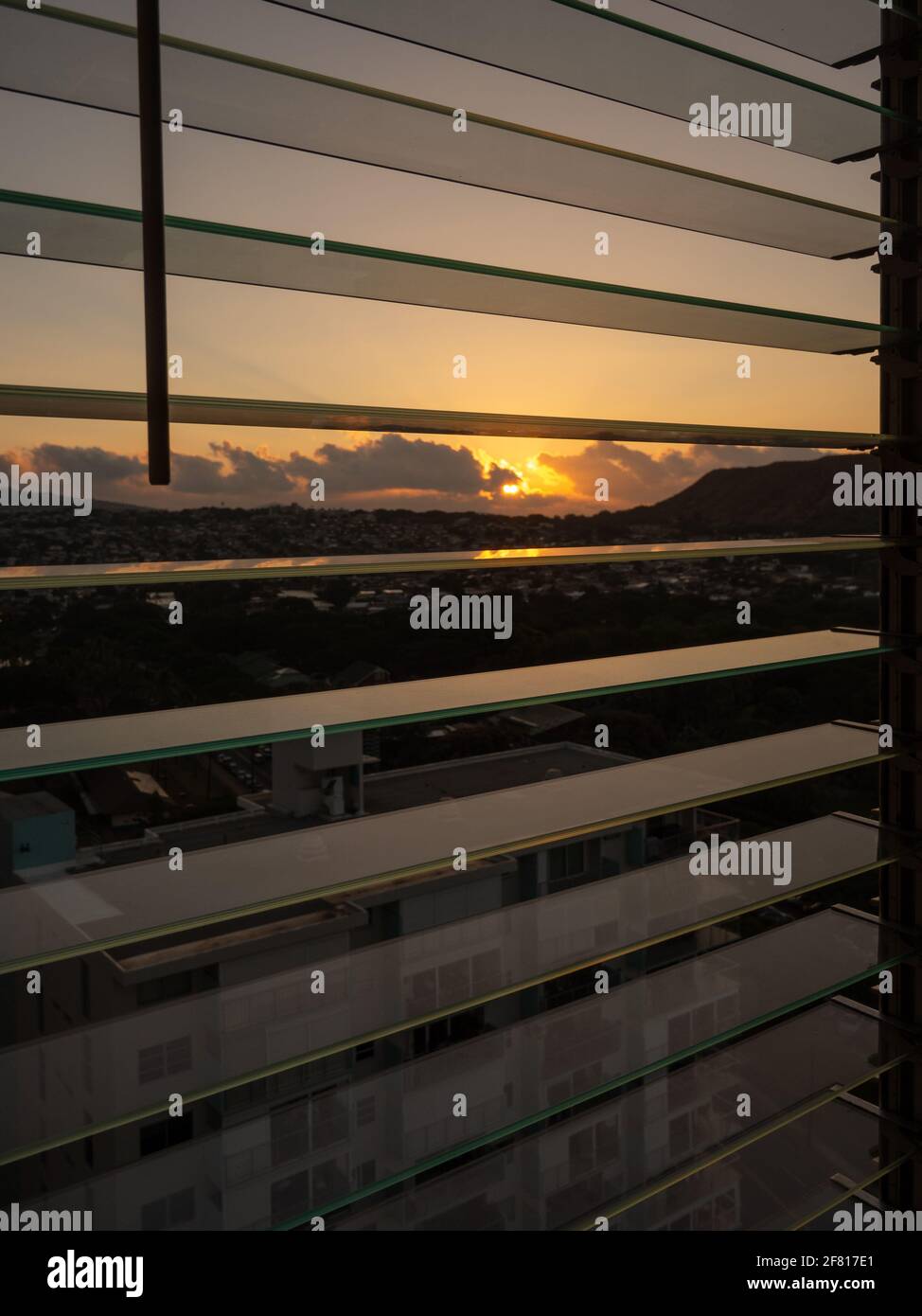window with a view of a sunrise outside Stock Photo - Alamy