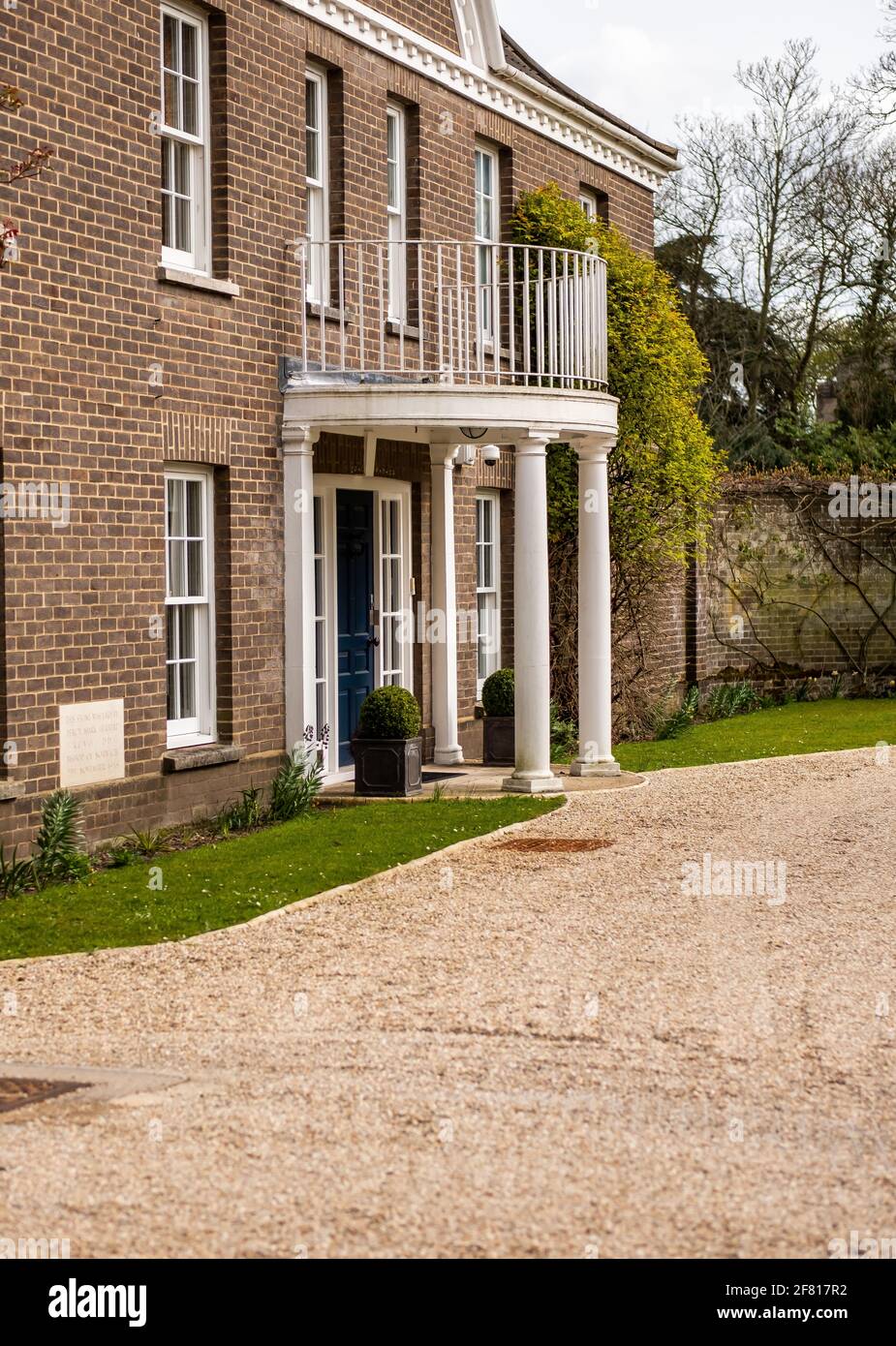 The exterior of a large and grand house in the city of Norwich Stock ...