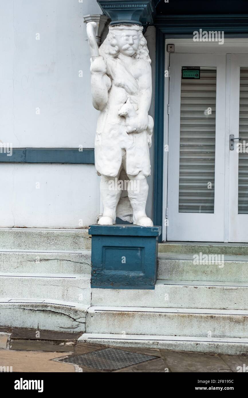 The statue of Samson the outside of the old Samson and Hercules ...