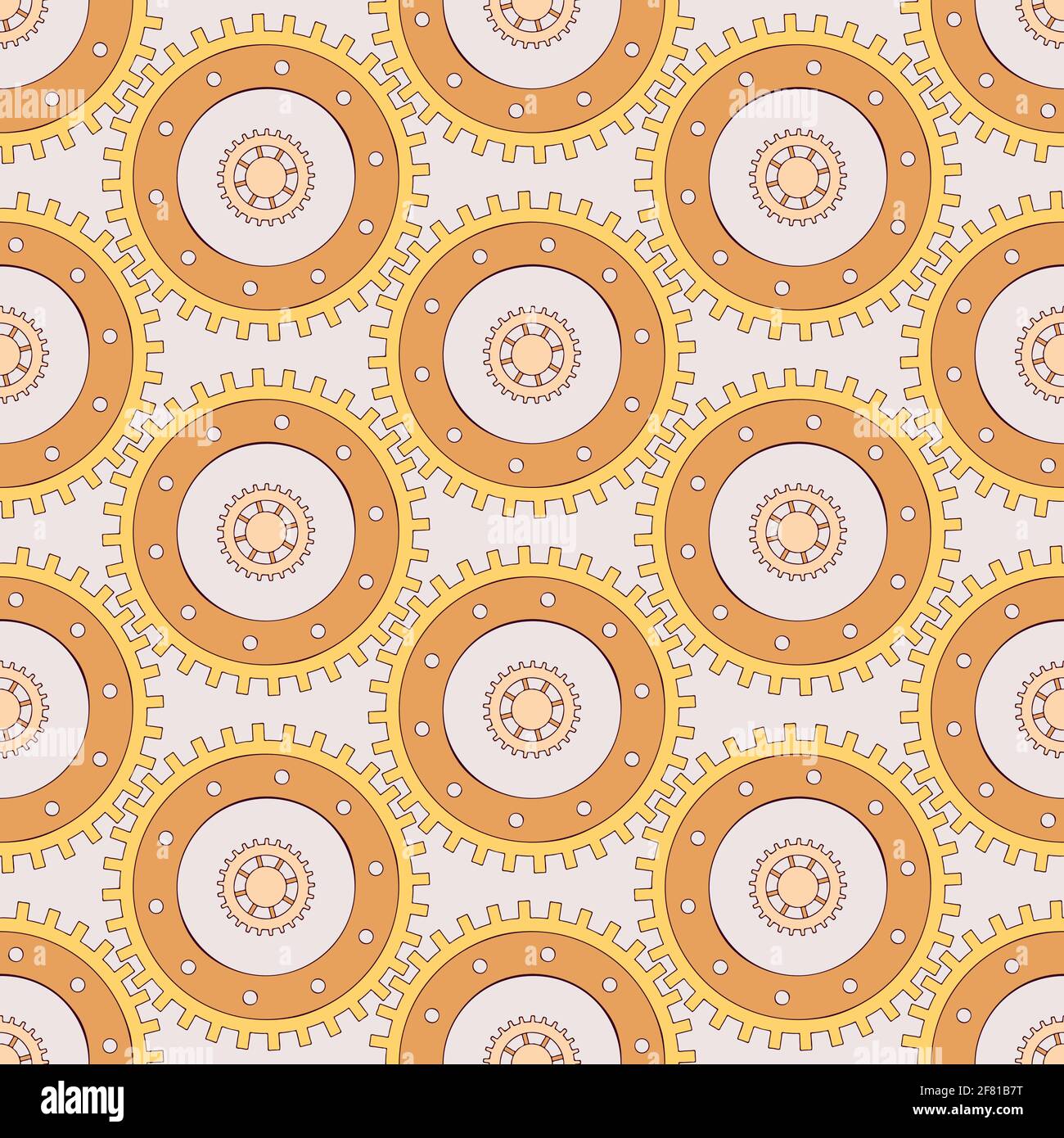 Vector illustration of a gear. Monochrome round gear elements of the ...