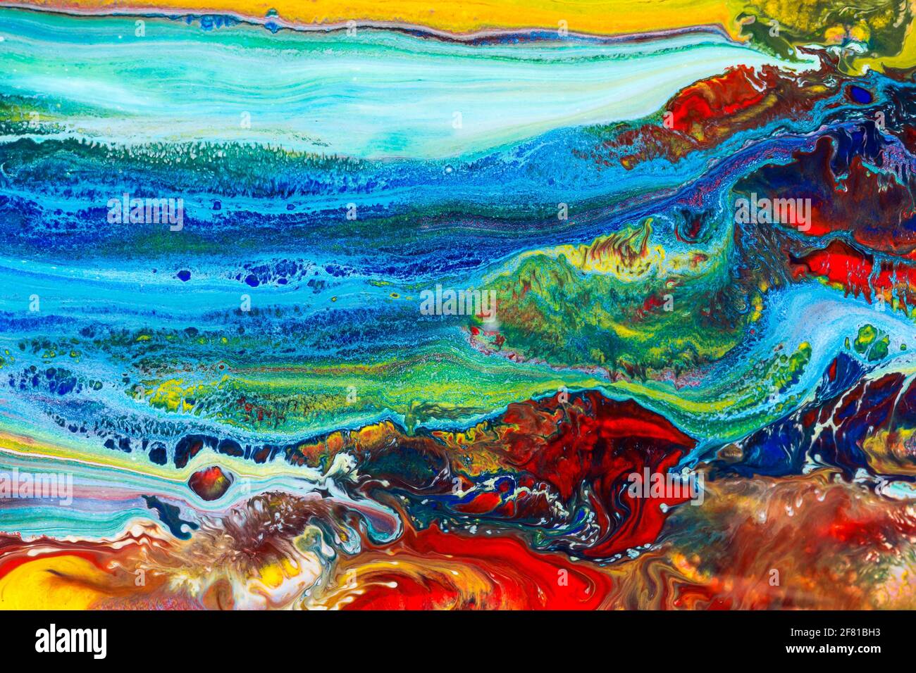 Abstract messy illustration with chaotic colorful spots and lines Stock ...