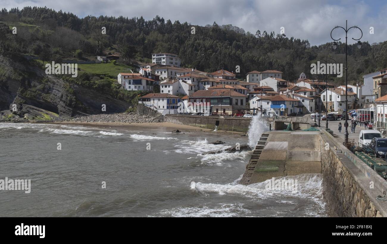 Beautiful town of Tazones Stock Photo - Alamy