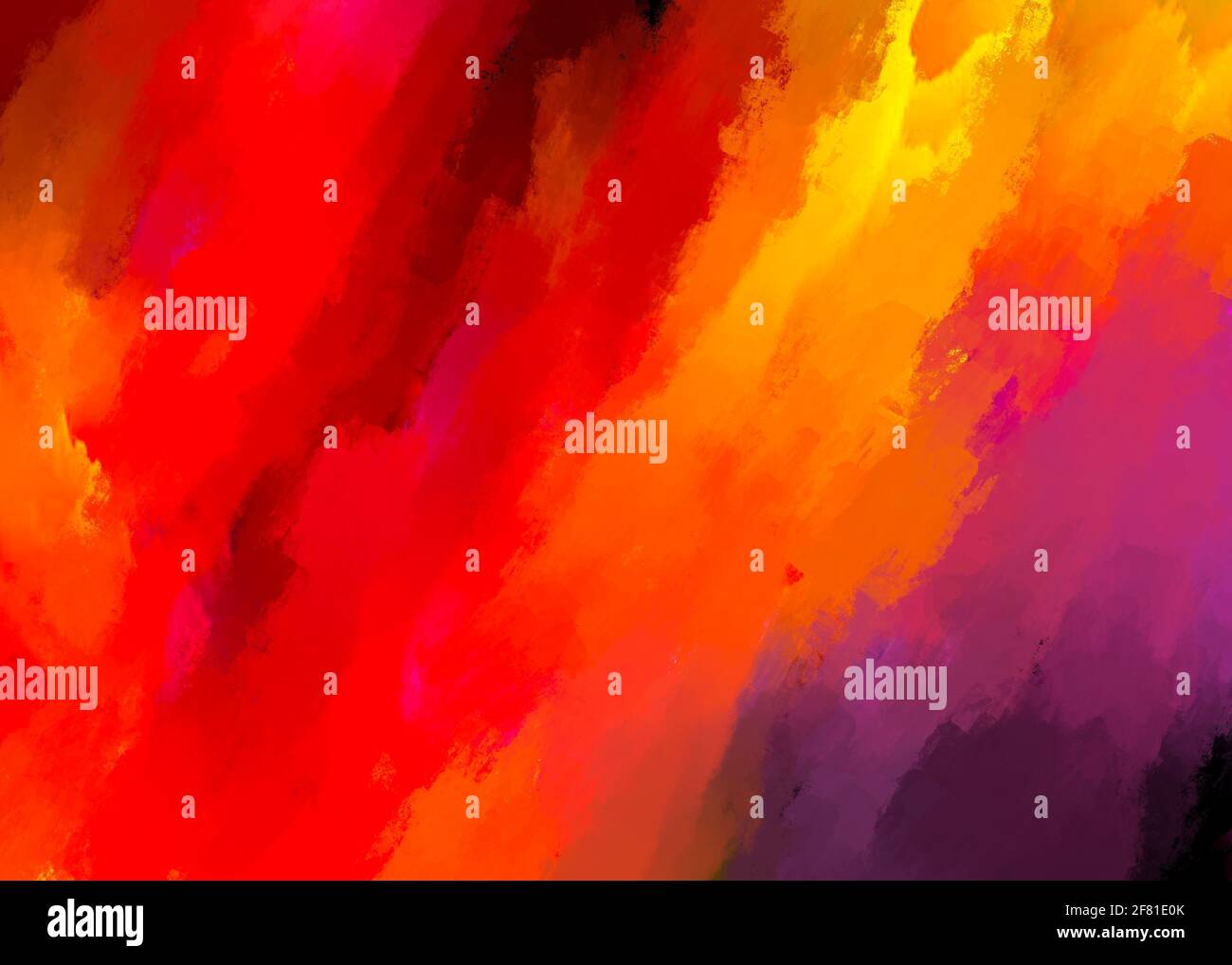 Hand drawn digital painting of an abstract colorful background or ...