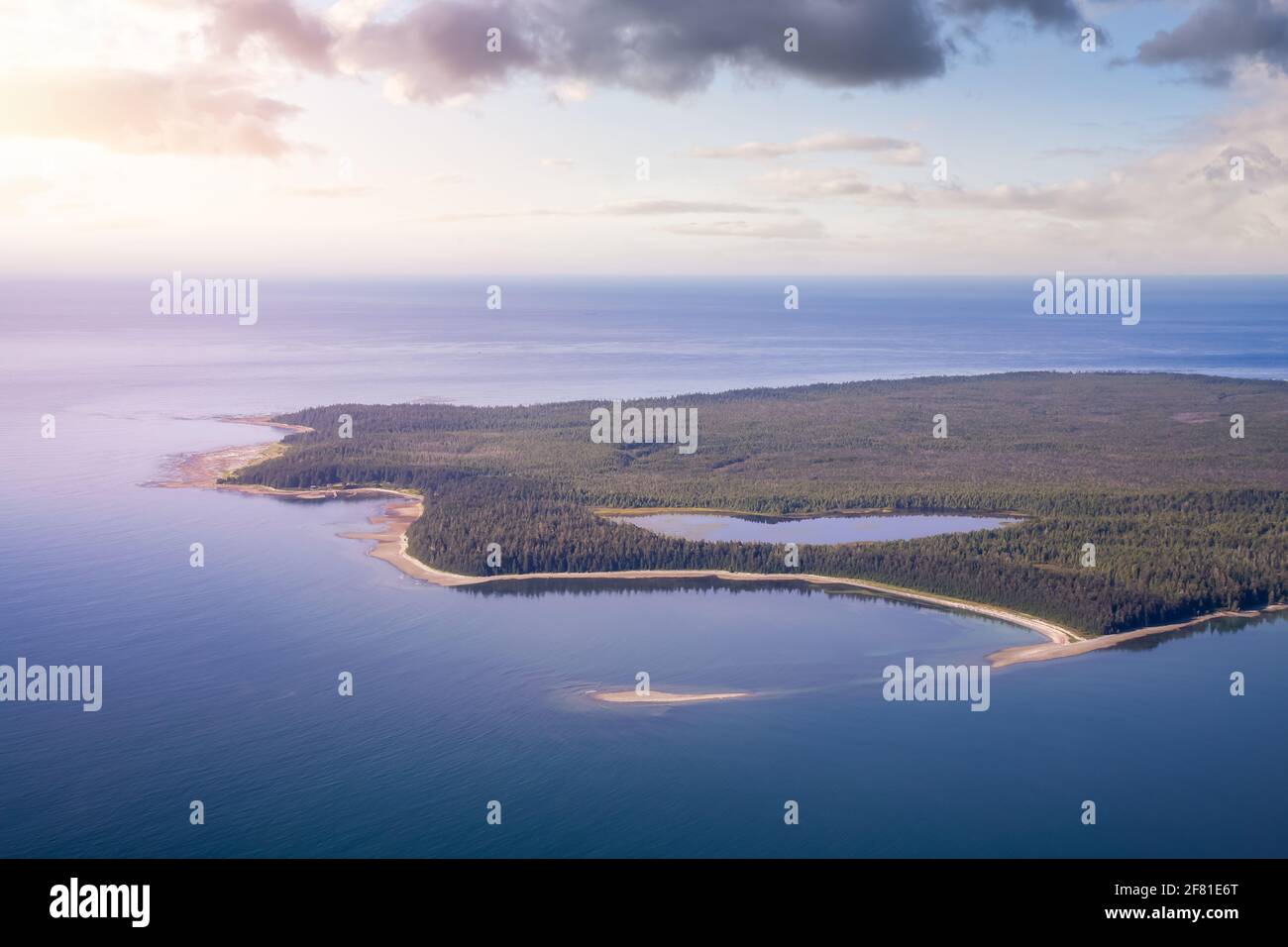 Aerial View from Airplane of Pacific Ocean West Coast Stock Photo - Alamy