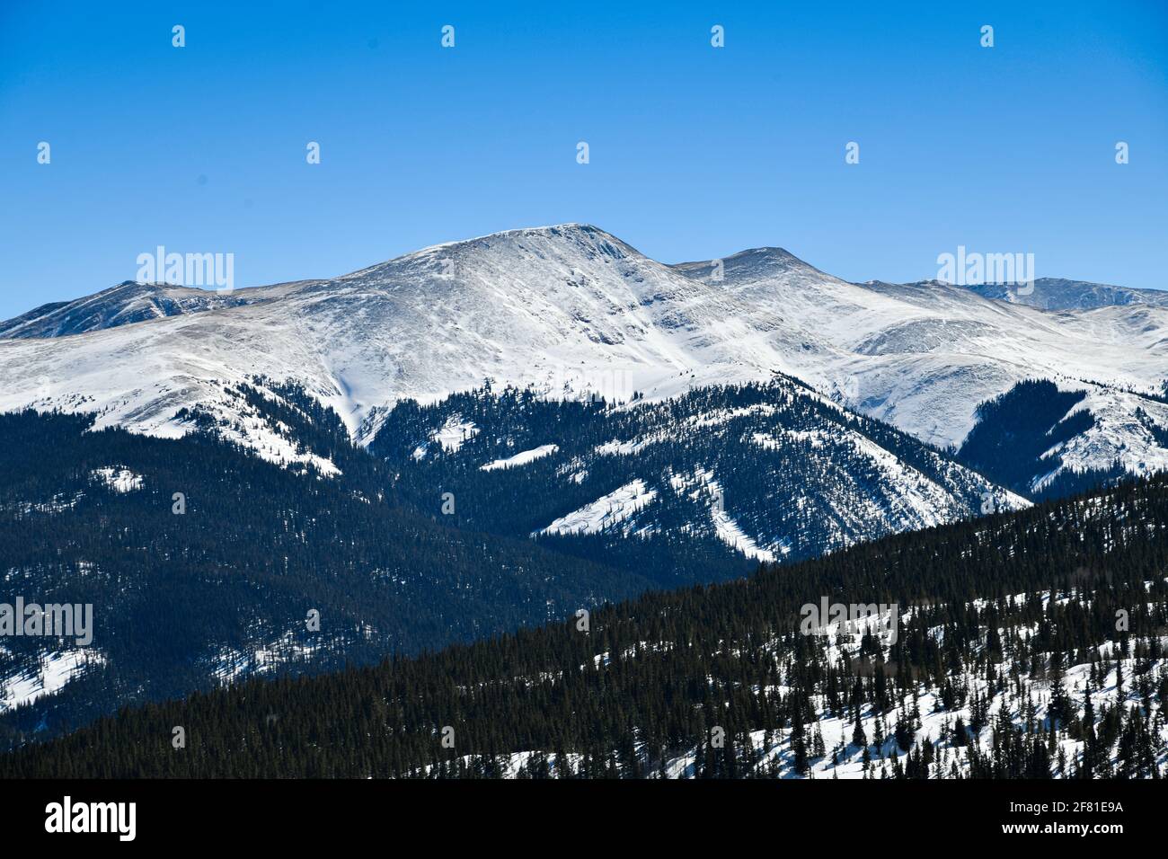 Breckenridge ski resort in winter time with snow in the Colorado Rocky ...