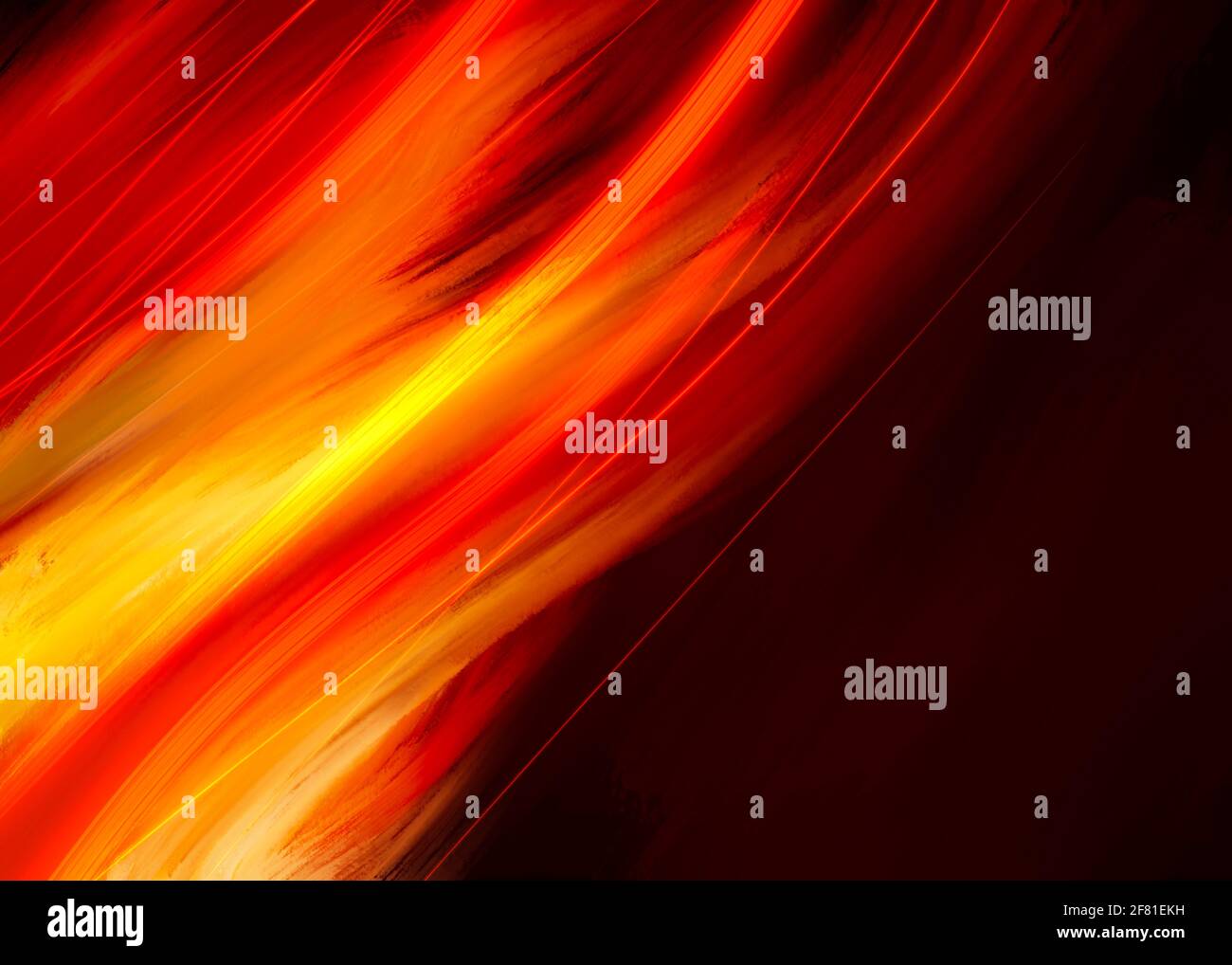Digital painting of an abstract fire flames background or texture Stock ...