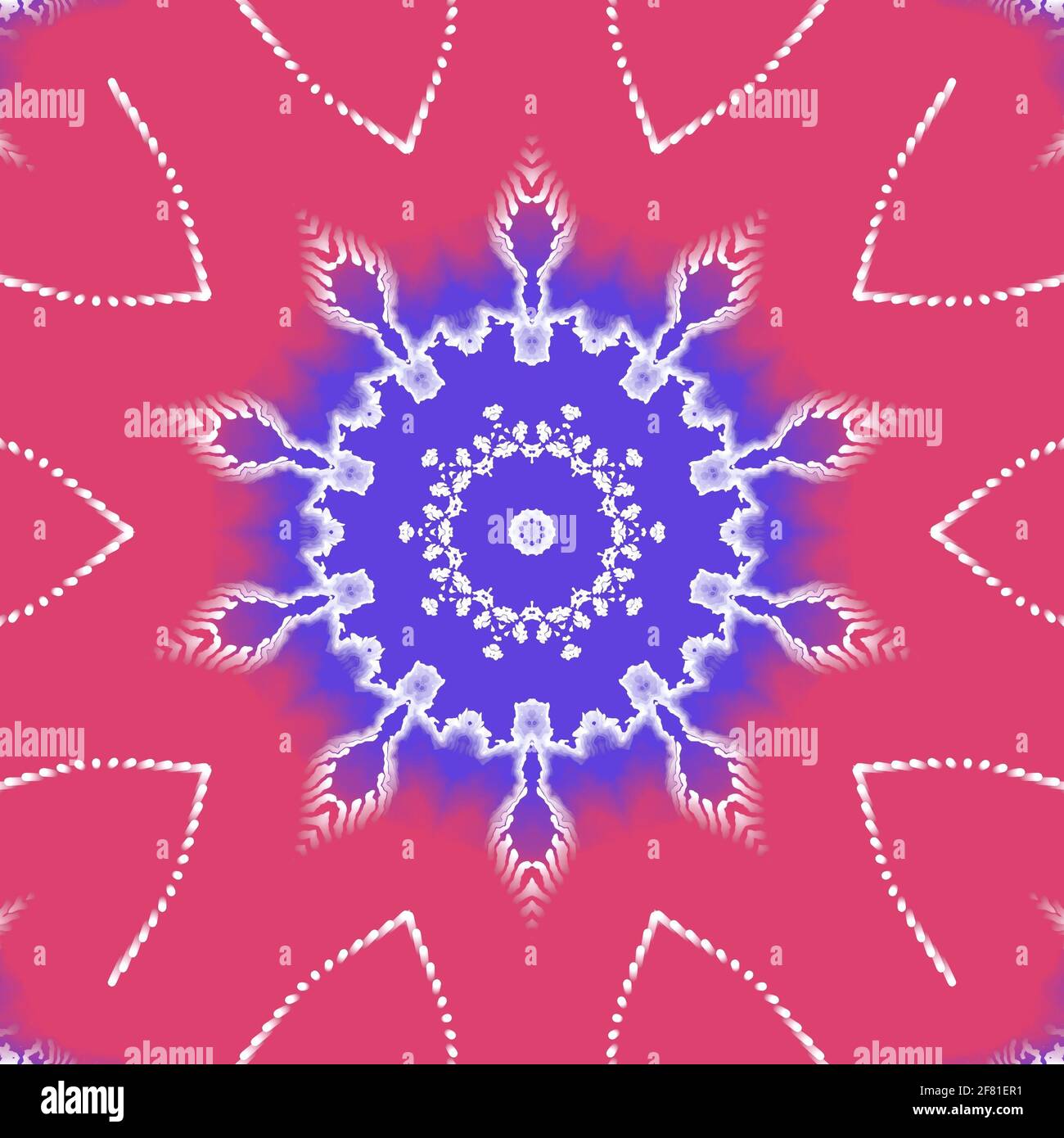 Illustration of a pink-purple pattern in the shape of a flower Stock ...