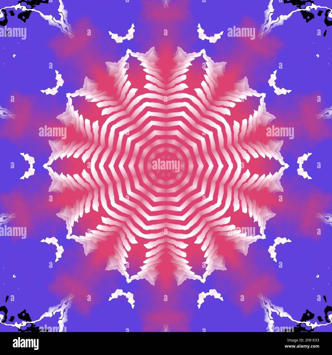 Illustration of a pink-purple pattern in the shape of a flower Stock ...