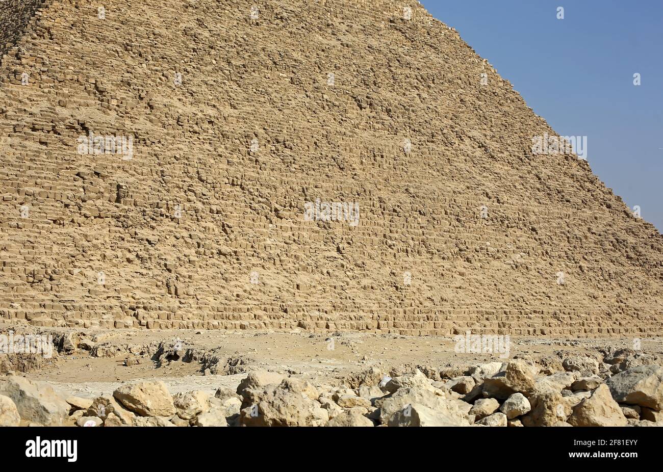 Bricks and stone structure and texture of Egyptian pyramid of Giza in ...