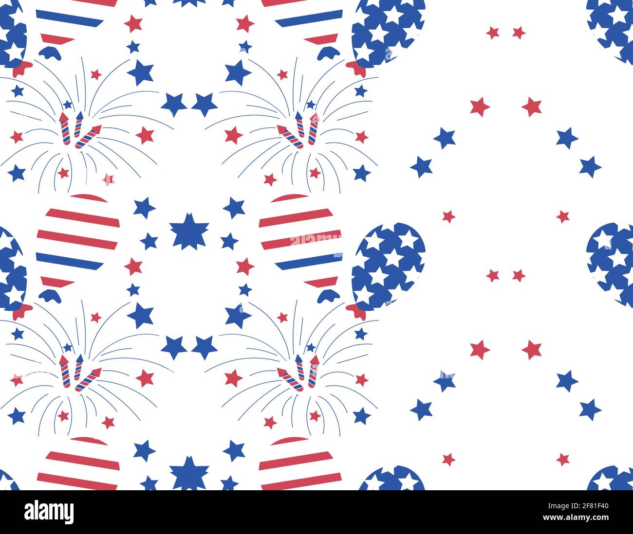 vector 4th of July, Independence Day, USA holiday seamless white ...