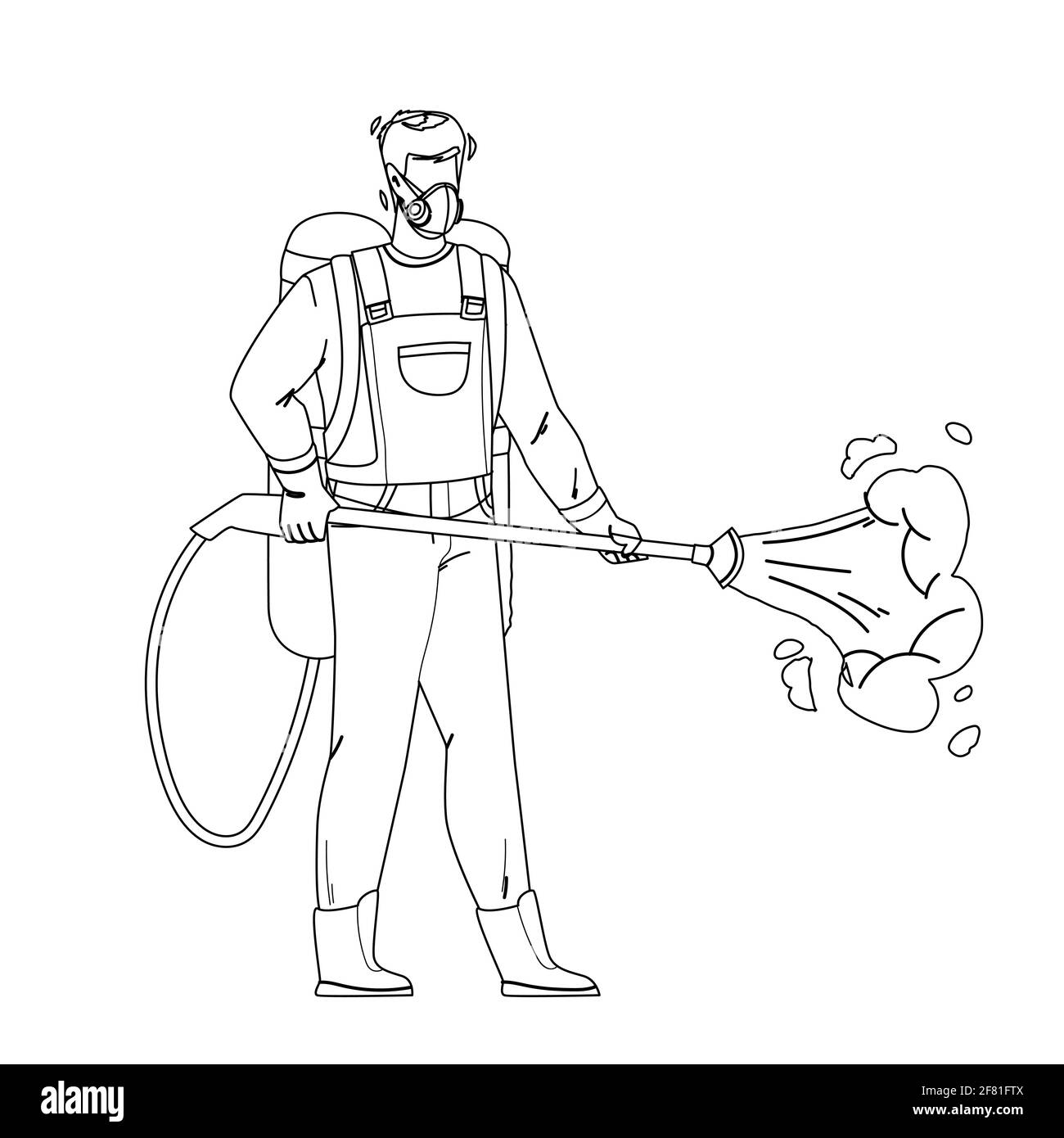 Man Spraying Pesticides Stock Vector Images - Alamy
