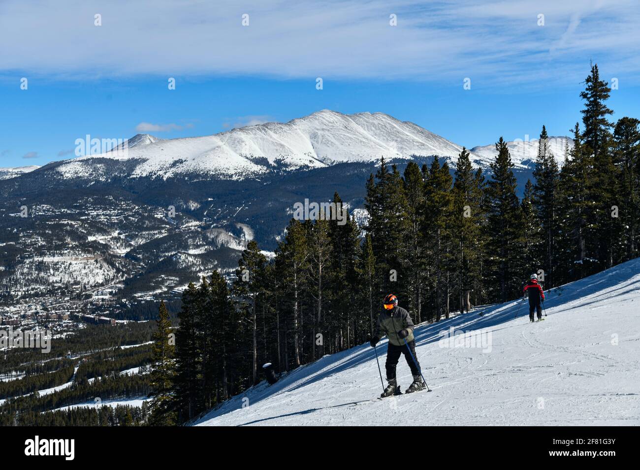 Winter panoramic view at Breckenridge Ski resort, CO Stock Photo - Alamy