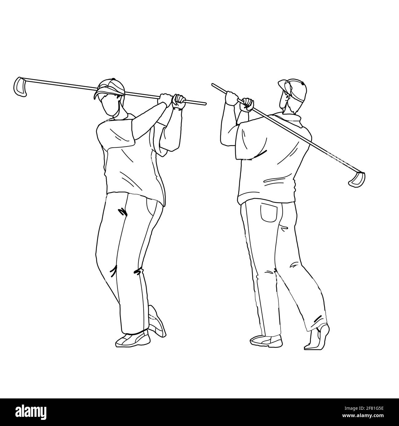 Man hitting golf ball Black and White Stock Photos & Images - Alamy