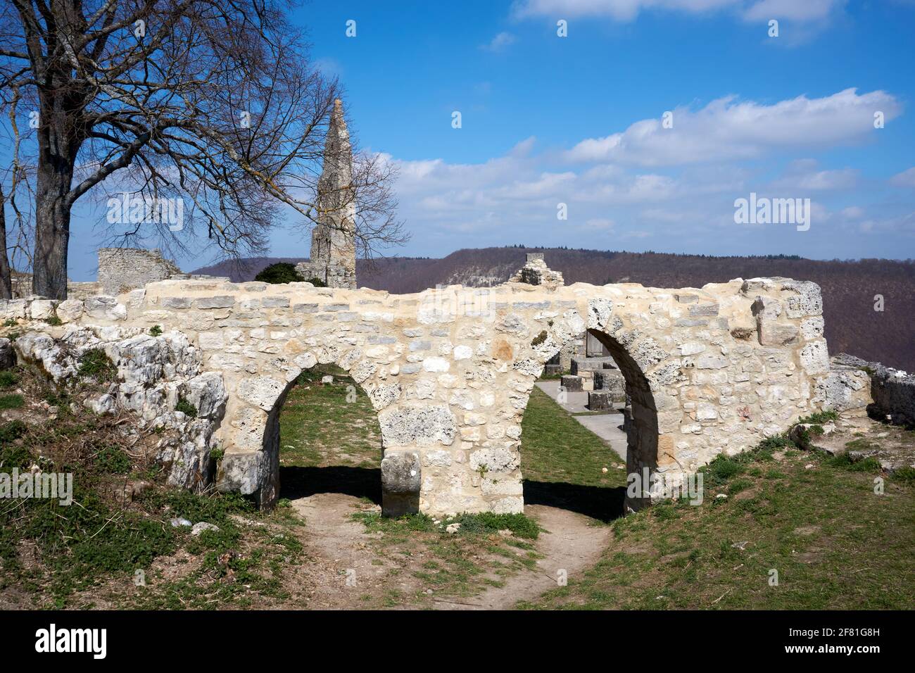Shot of the ruins of Hohenurach Castle in Bad, Germany Stock Photo - Alamy