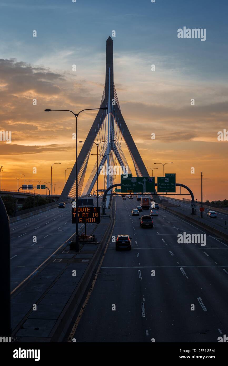 Zakim Bridge in Boston Massachusetts Stock Photo - Alamy