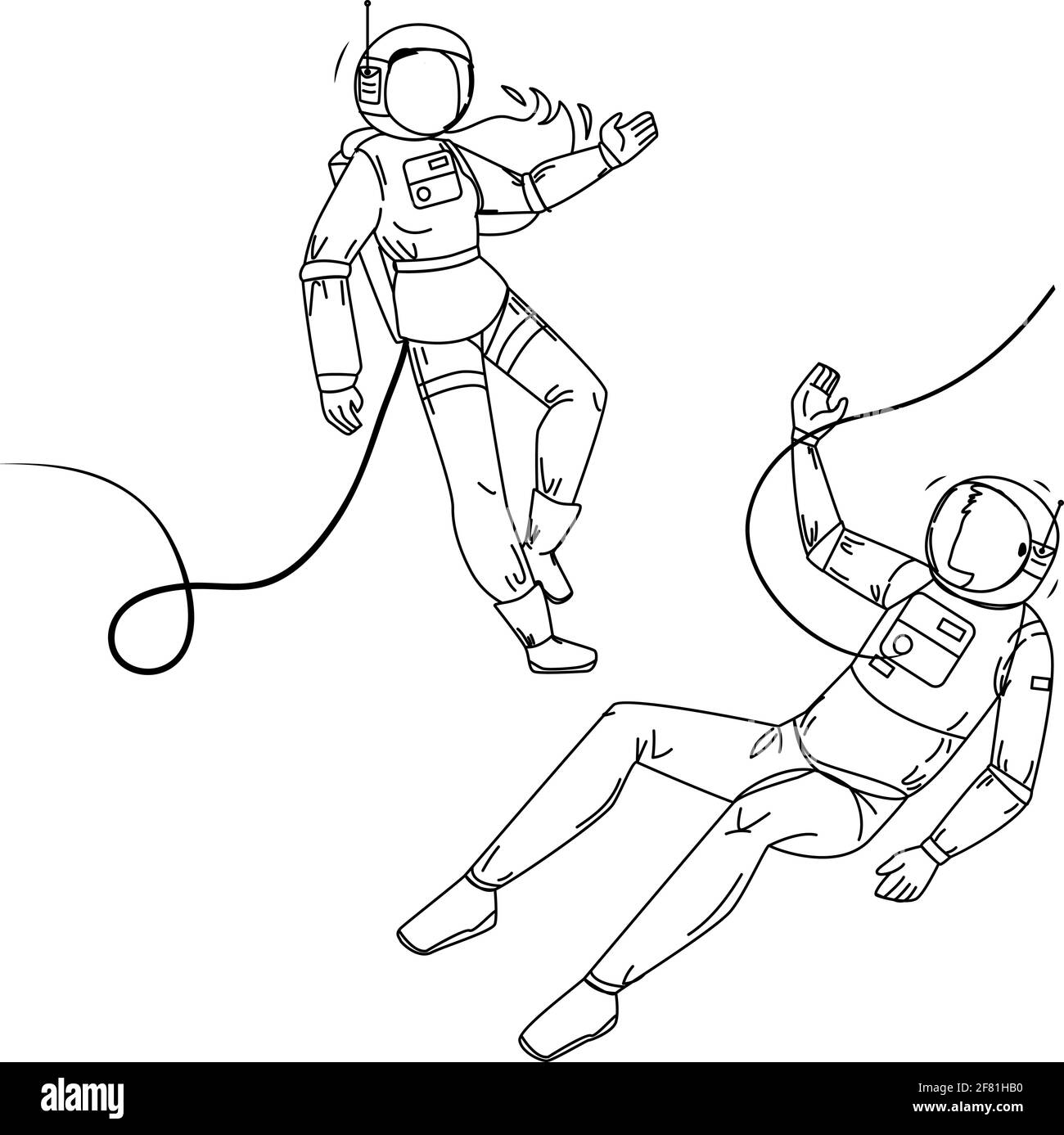 Spaceman in spacesuit flying Black and White Stock Photos & Images - Alamy