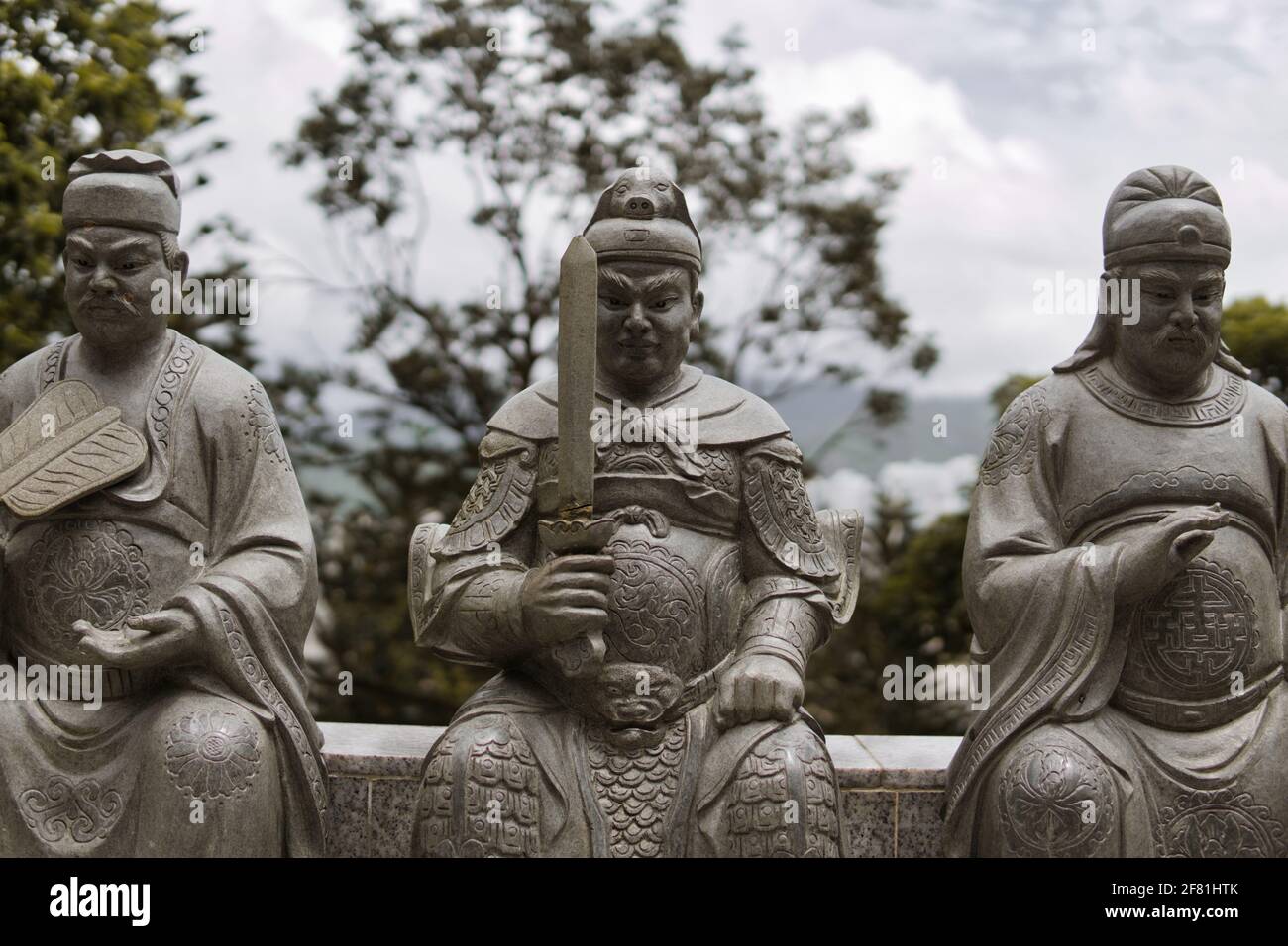 The statues at Ten Thousand Buddhas Monastery in Sha Tin, Hong Kong ...