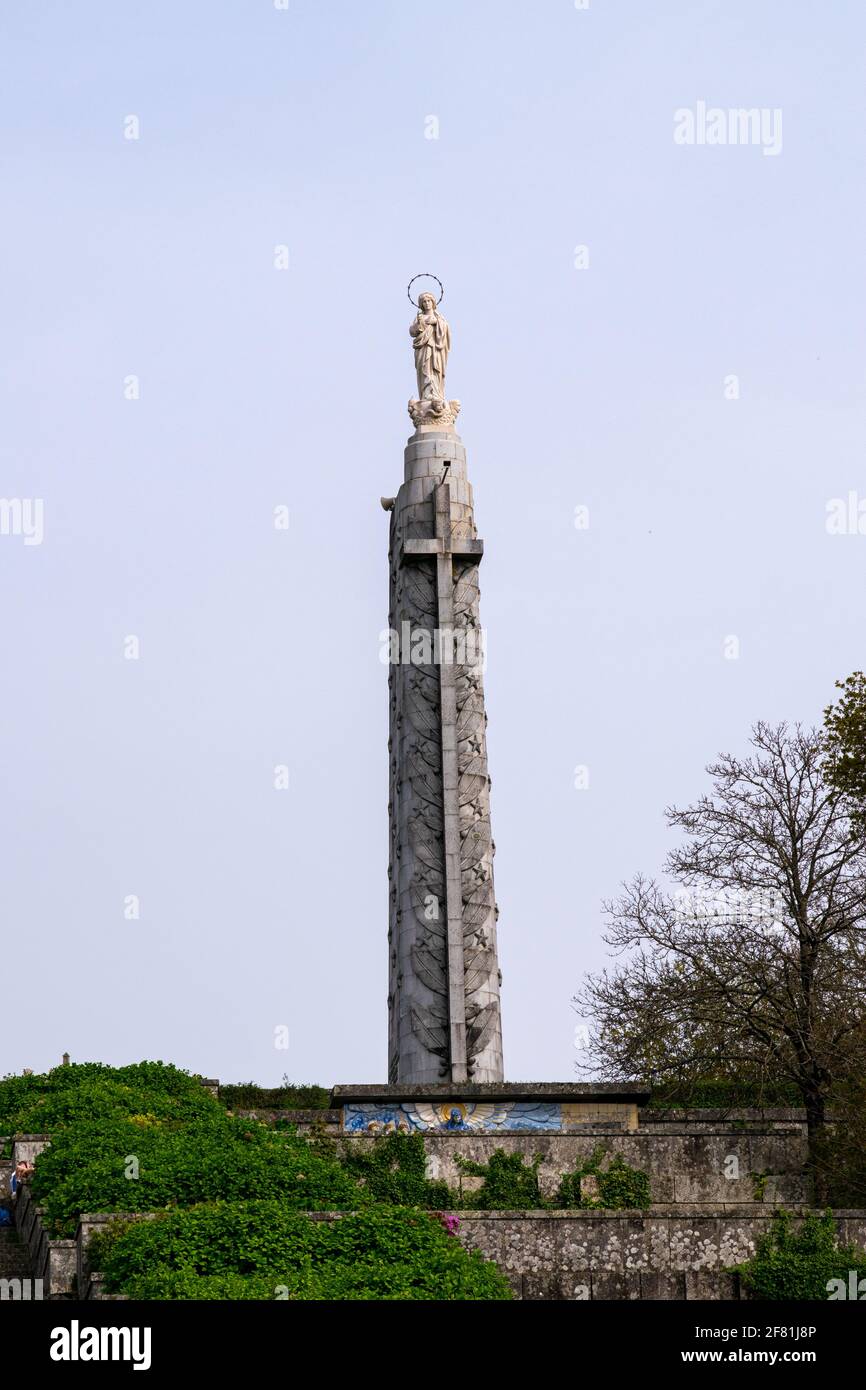 Christian Statuary in Our lady of Sameiro Sanctuary located at Braga ...