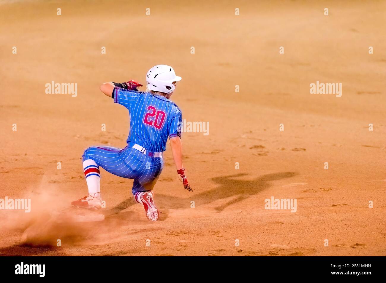 An Ole Miss Player Is Attempting to Steal Second Base In The Annual PV ...