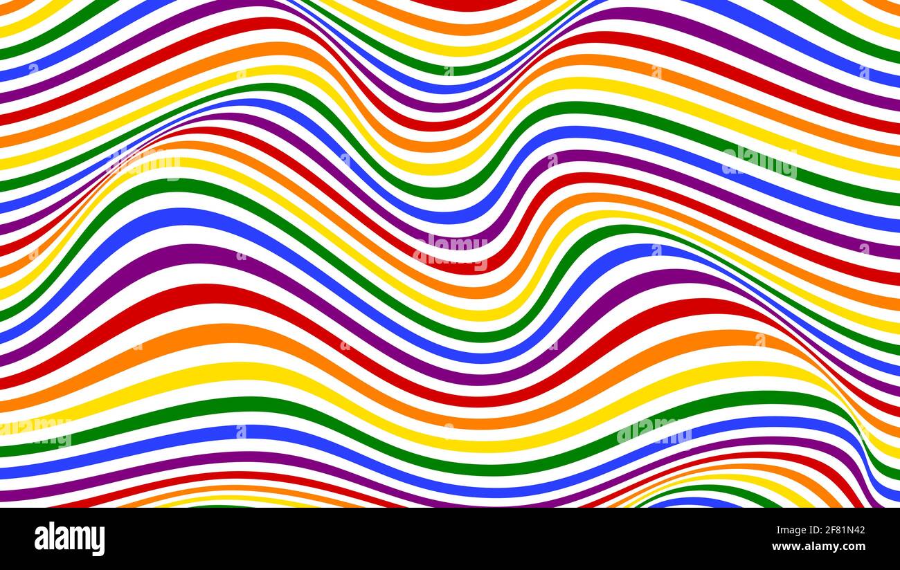 Colorful wavy lines pattern. Wavy stripes background. Vector ...