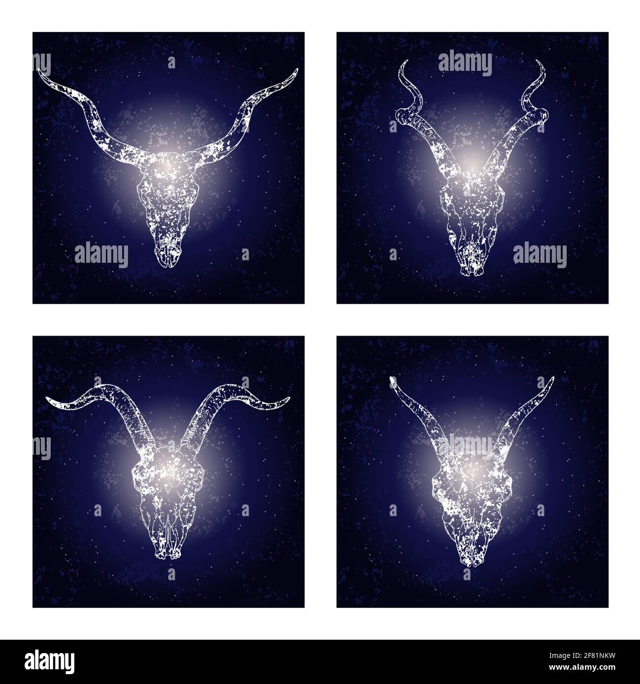 Hand drawn mystic deer Stock Vector Images - Alamy