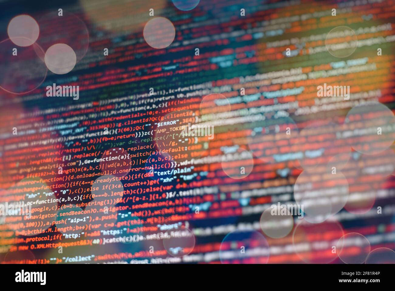 Abstract information technology background. Modern technologies screen ...