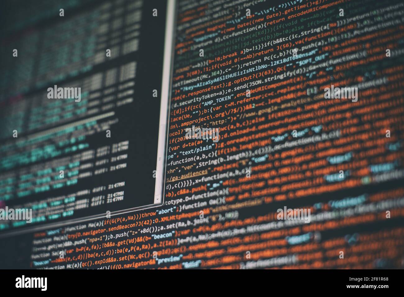 Abstract information technology background. Modern technologies screen ...