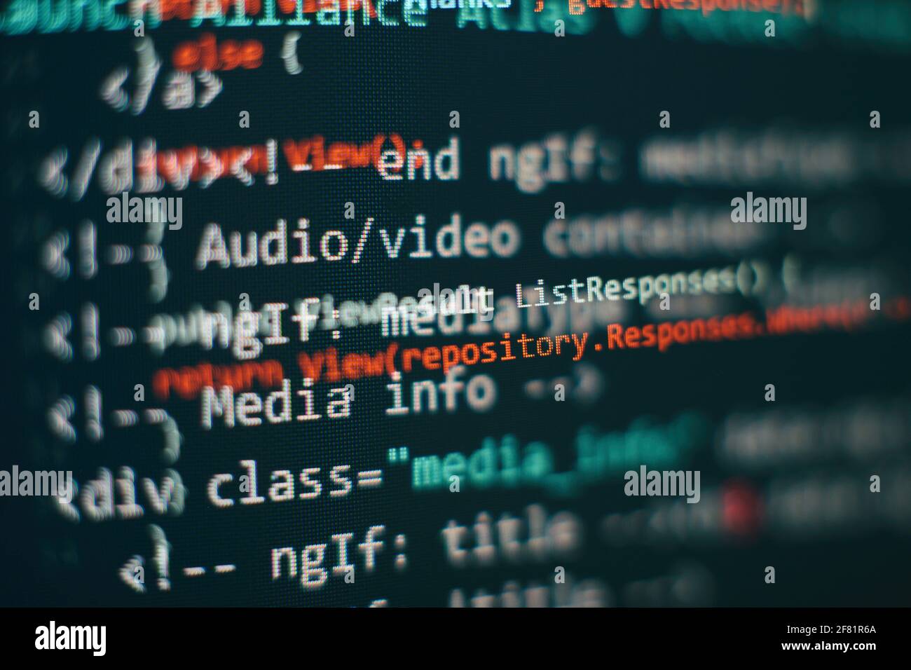 Desktop PC monitor photo. Javascript functions, variables, objects ...