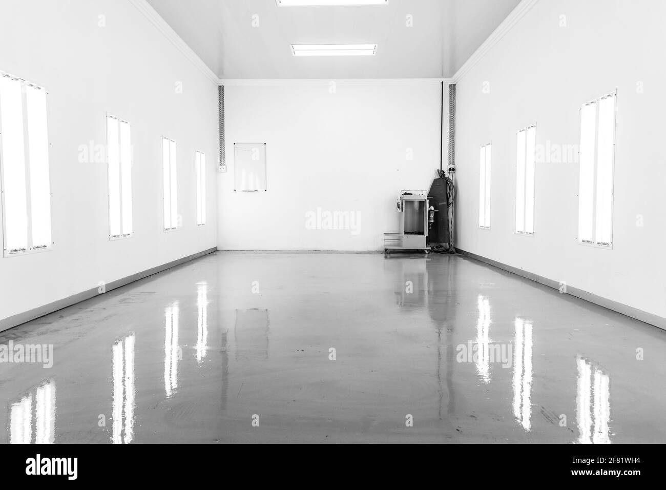 Vehicle inspection bay Black and White Stock Photos & Images - Alamy