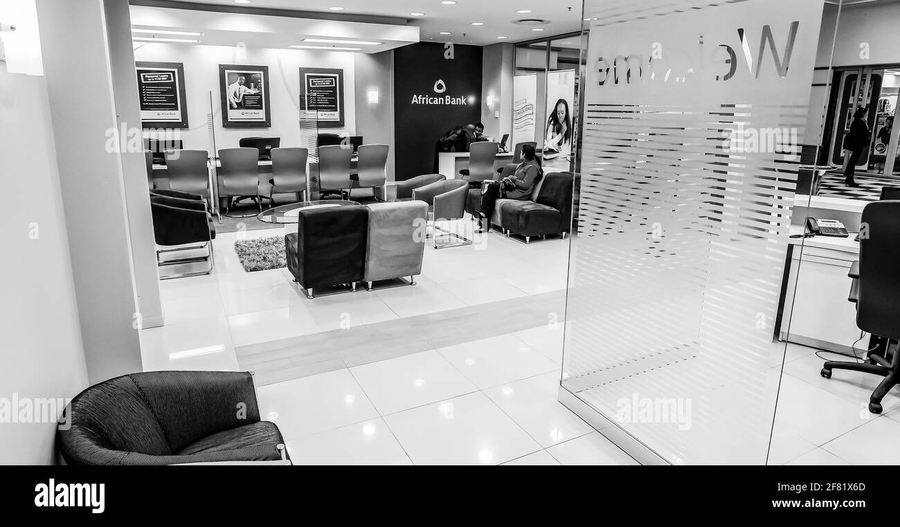 Inside bank queue Black and White Stock Photos & Images - Alamy