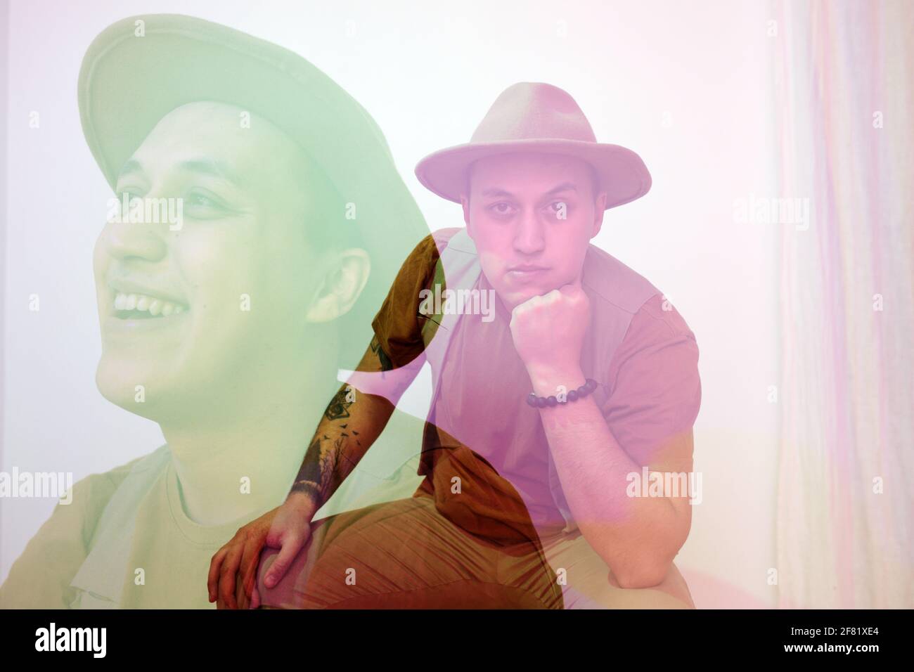 Double exposure portrait hi-res stock photography and images - Alamy