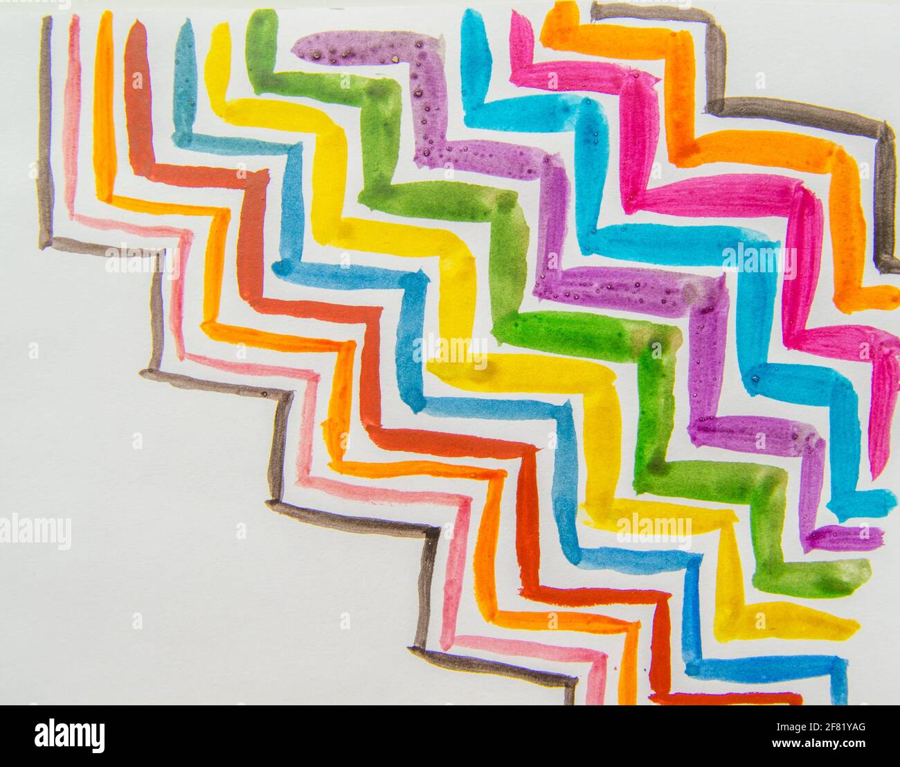 Abstract horizontal zigzag retro hi-res stock photography and images ...