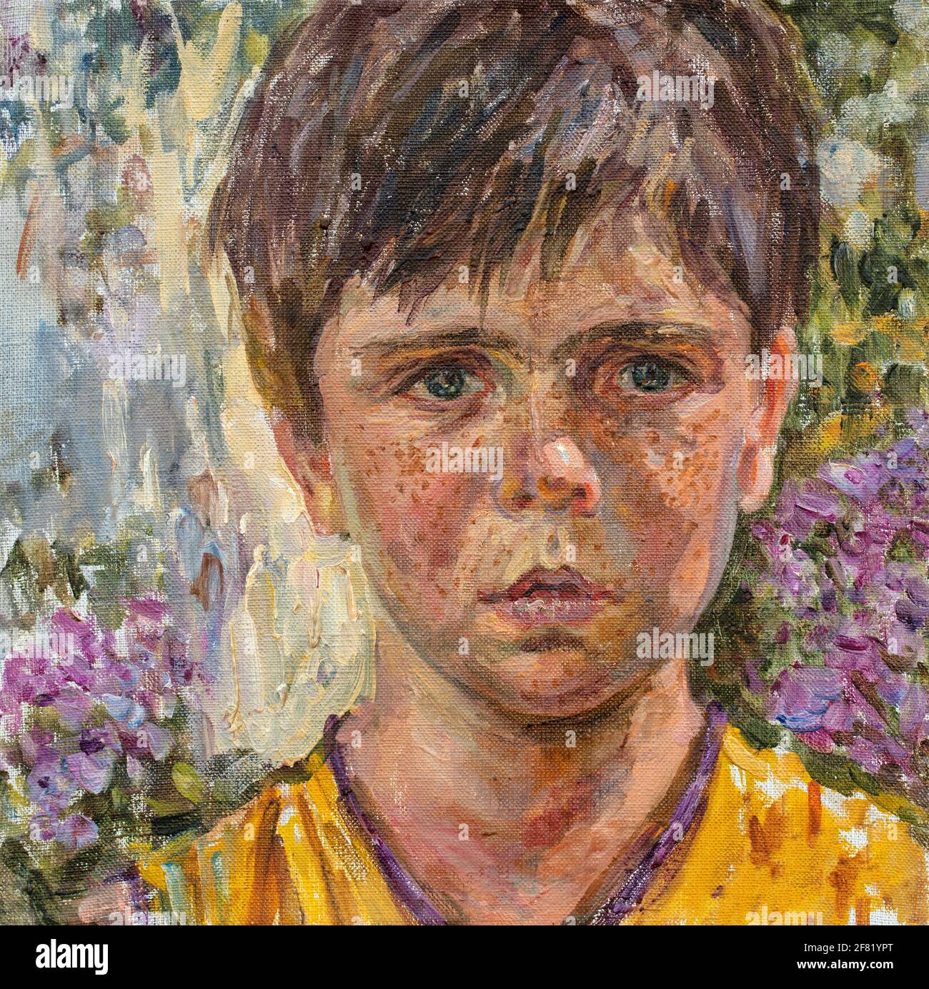 oil painting, male portrait, handmade Stock Photo - Alamy