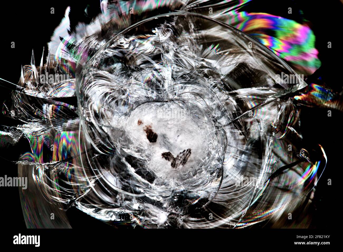 Smashed glass detail Stock Photo - Alamy