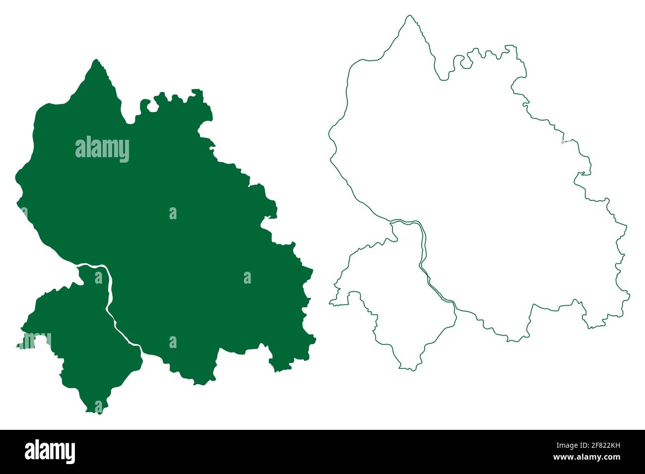 Palamu district (Jharkhand State, Republic of India, division) map ...