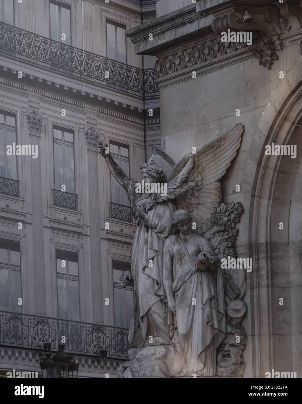 A vertical shot of historic roman angel sculptures on a building Stock ...