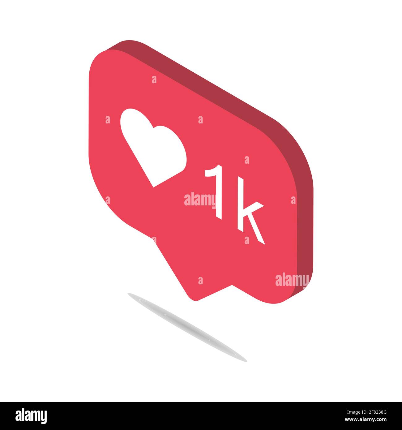 Follower isometric notification symbol for application instagram. Web ...