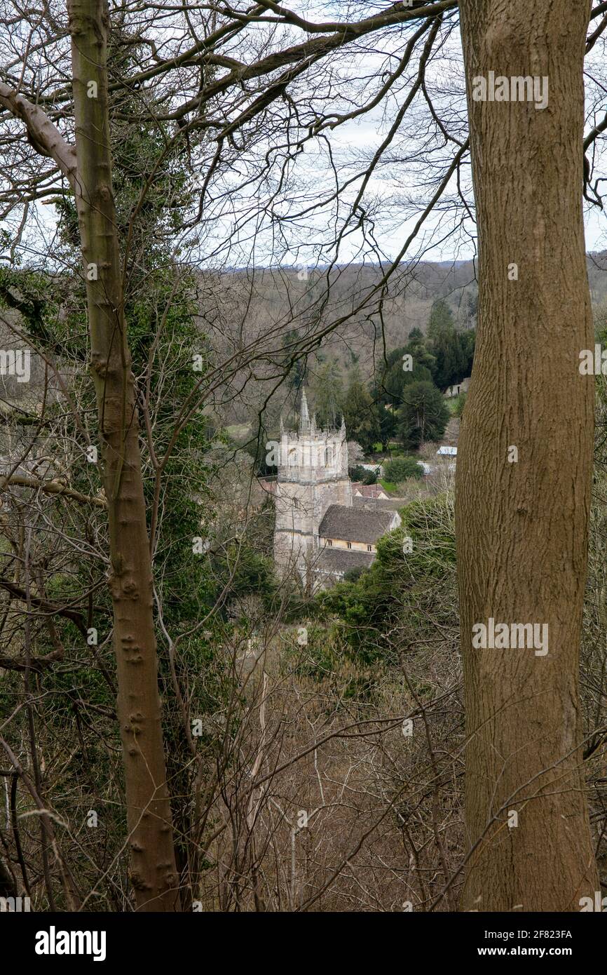 Castle Combe, Chippenham, Wiltshire, Uk - March 06, 2021: Panoramic ...
